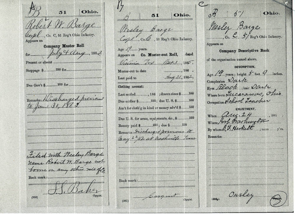 Robert Barge - Civil War Veterans Buried In Washington State