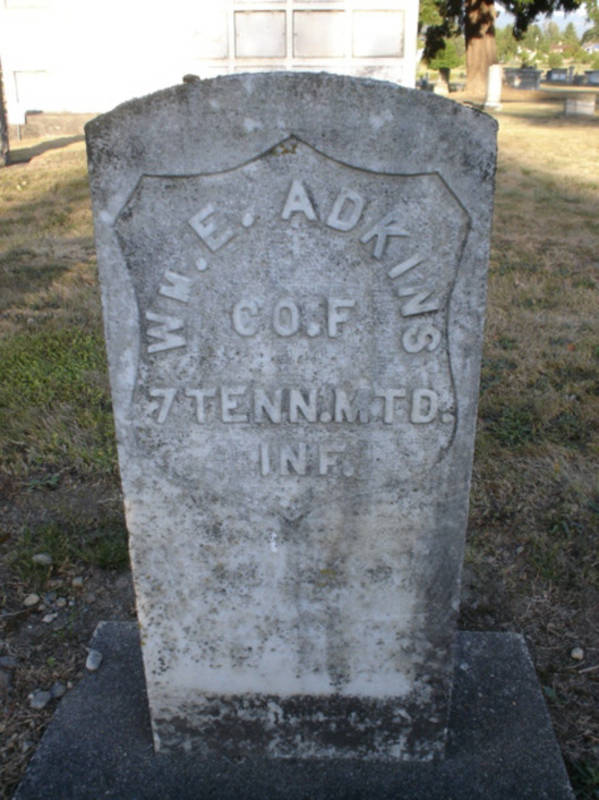 William Adkins - Civil War Veterans Buried In Washington State