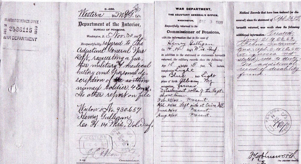 Henry Galligan - Civil War Veterans Buried In Washington State