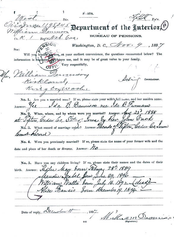 William Dennison - Civil War Veterans Buried In Washington State