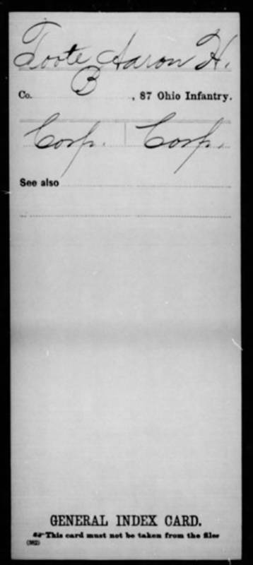 Aaron Foote - Civil War Veterans Buried In Washington State